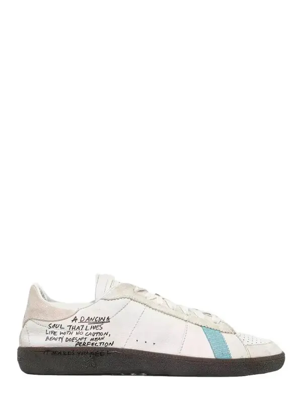 Patrizia Pepe Slogan-print Panelled Sneakers - White