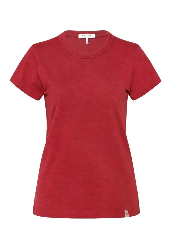 Rag & Bone Slub Cotton T-shirt - Red