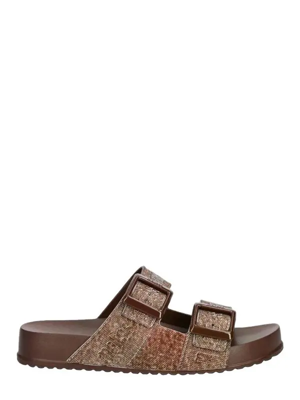 Melissa Cozy M Buckle-fastening Slides - Brown