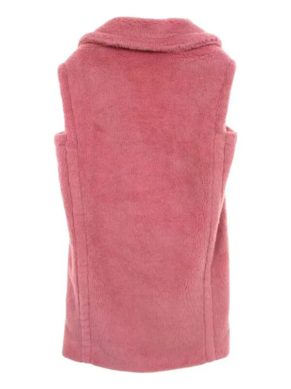 Max Mara 2010s Teddy Bear Sleeveless Coat - Pink