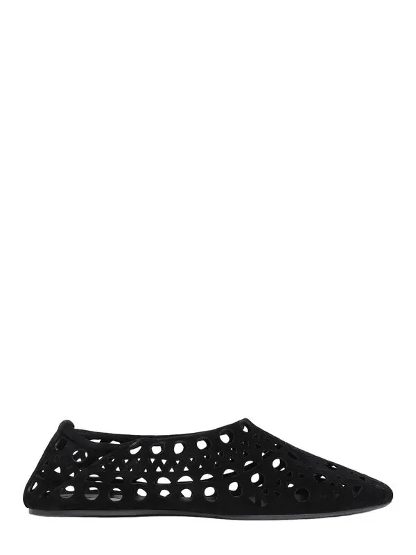 Alaïa Vienne Slippers In Velvet-effect Calfskin - Black
