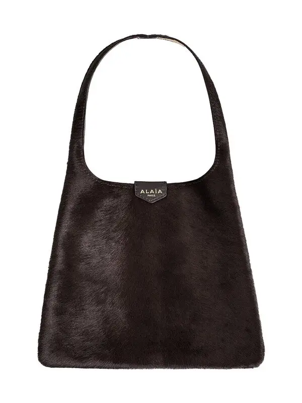 Alaïa Mini Borsa Hobo In Cavallino Chocolat - Brown