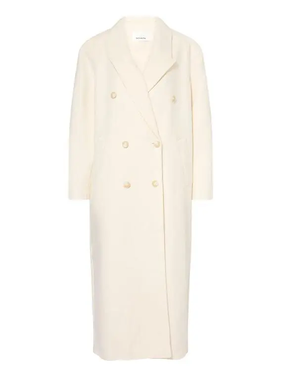 THE FRANKIE SHOP Gaia Double-breasted Wool-blend Coat - Ivory