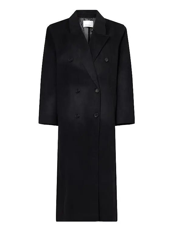 THE FRANKIE SHOP Gaia Double-breasted Wool-blend Coat - Black