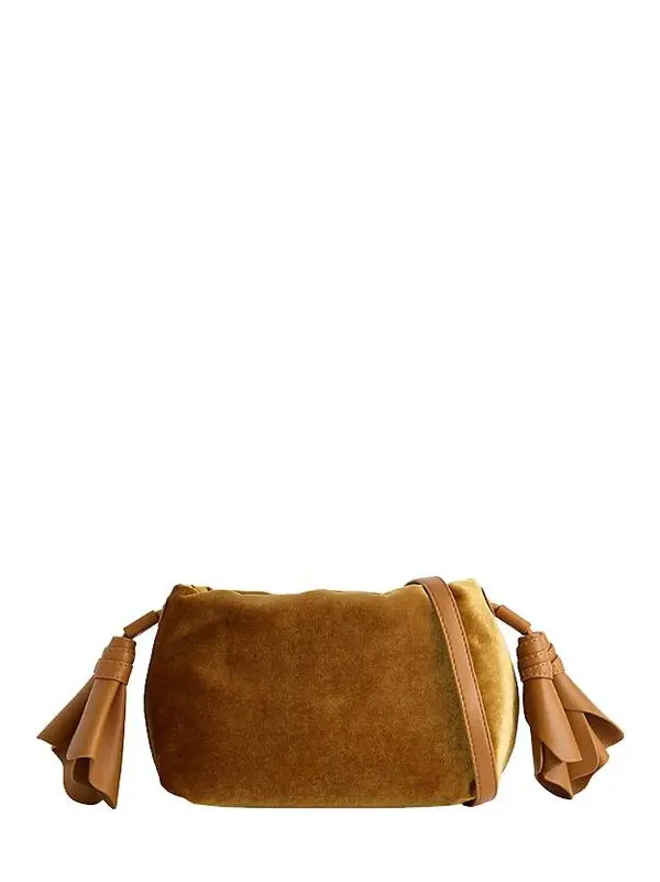 Zimmermann Cloud 91 Small Velvet Clutch - Mustard
