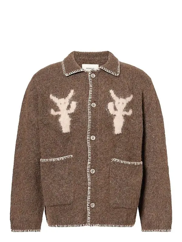 HERESY Demons Knitted Cardigan - Brown