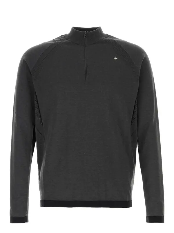 Stone Island Wool-blend Knit Sweater - Grey