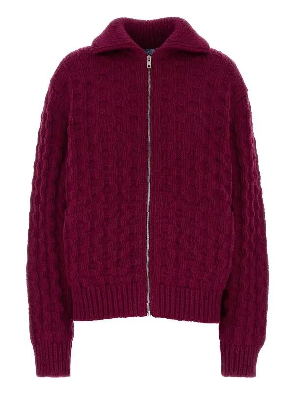 Prada Virgin Wool Cardigan - Pink