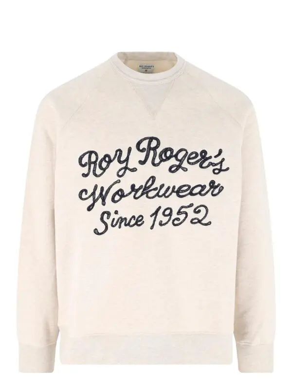 ROY ROGER'S Heritage-inspired Crewneck Sweater - Cream