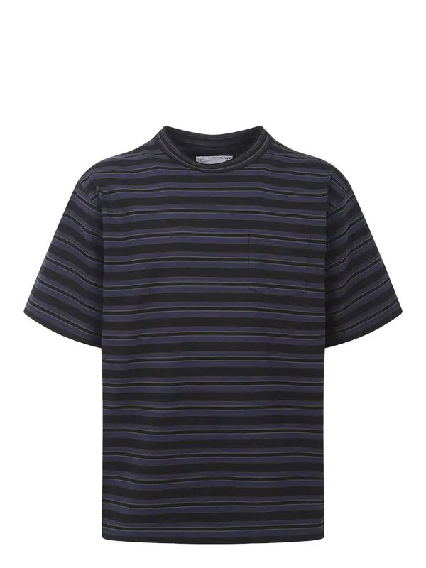 Sacai Horizontal Striped T-shirt - Black/navy