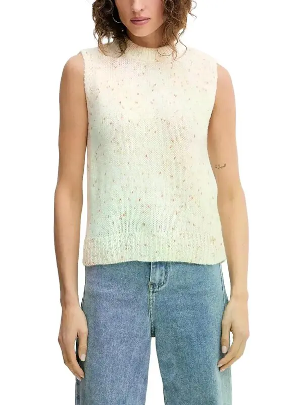 SILVIAN HEACH Speckled Sleeveless Sweater - Neutrals