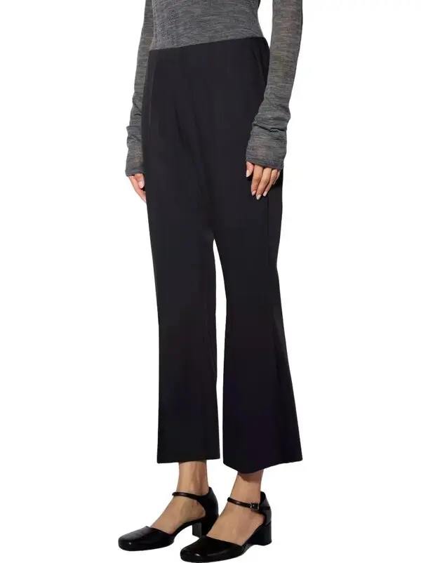 Liviana Conti Elasticated-waistband Cropped Trousers - Black