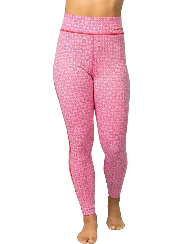 Kari Traa Rose Light Patterned High-waisted Base Layer Leggings - Pink