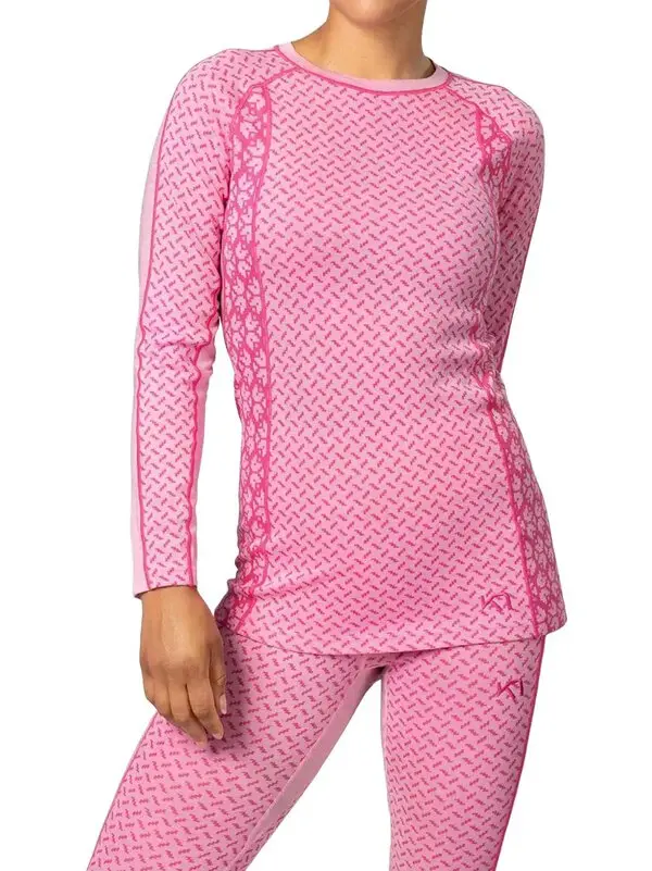 Kari Traa Lekker Patterned Long-sleeve T-shirt - Pink