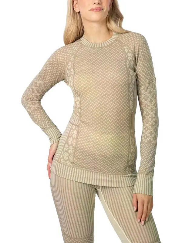 Kari Traa Smekker Geometric-pattern Ski Base Layer - Brown