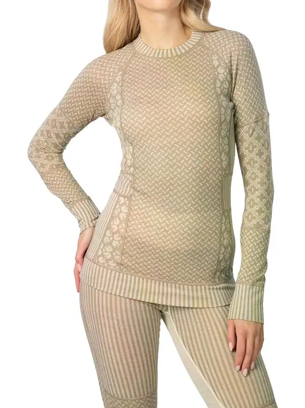 Kari Traa Smekker Geometric-pattern Ski Base Layer - Brown