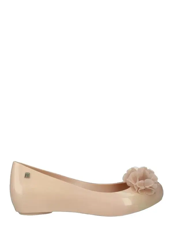 Melissa Ultragirl Floral-detail Ballet Flats - Neutrals