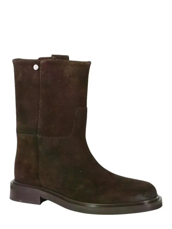 POEVE Liva Suede Ankle Boots - Brown