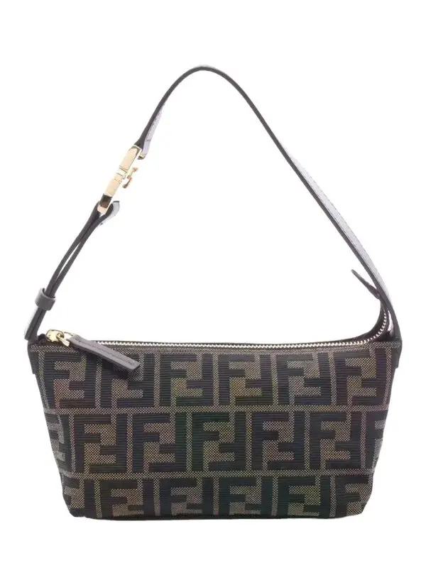 Fendi 2020s Small Vanity Pouch Zucca Shoulder Bag - Brown