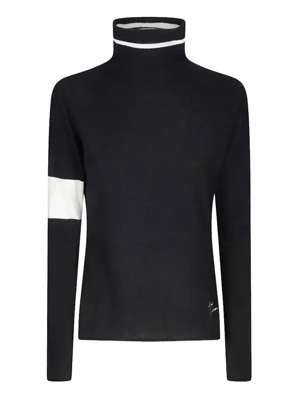 Yohji Yamamoto Signature High-neck Cashmere Sweater - Black
