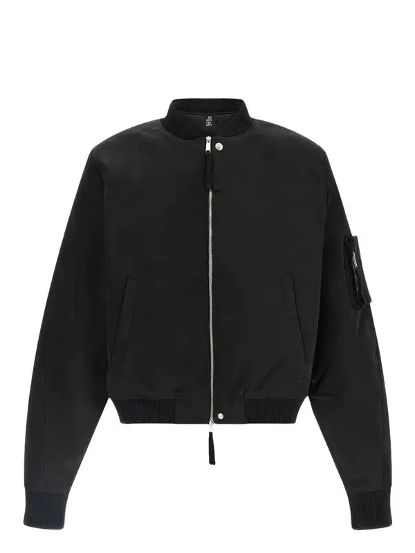 THOM KROM Zip-up Pocket-detail Bomber Jacket - Black