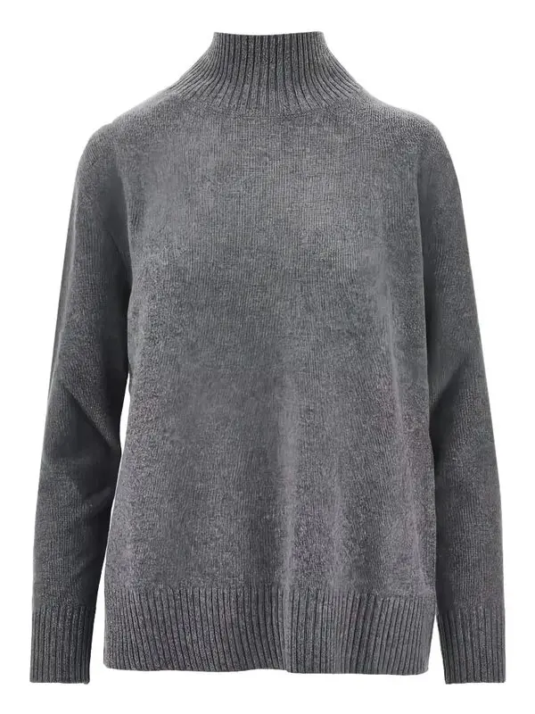 Max Mara High-neck Cashmere Sweater - Grey