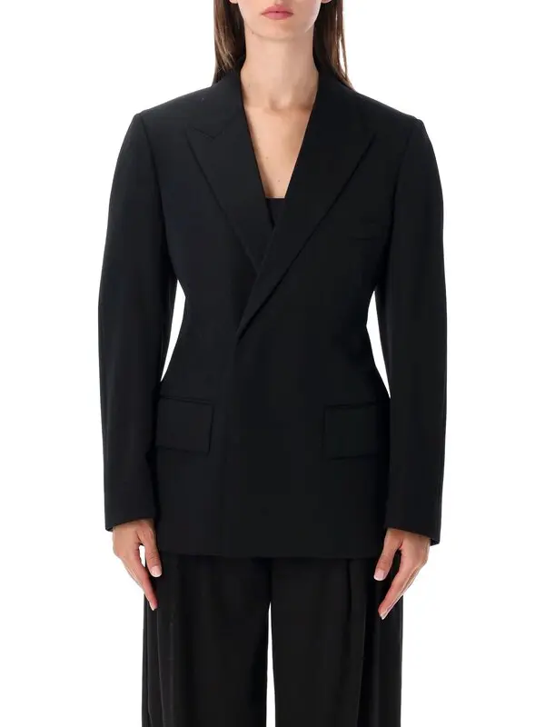 Bottega Veneta Tailored Wool Blazer Jacket - Nero