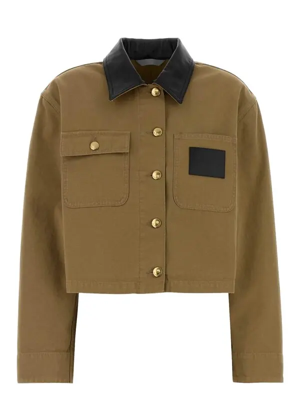 Balenciaga Khaki Canvas Utility Jacket - Green