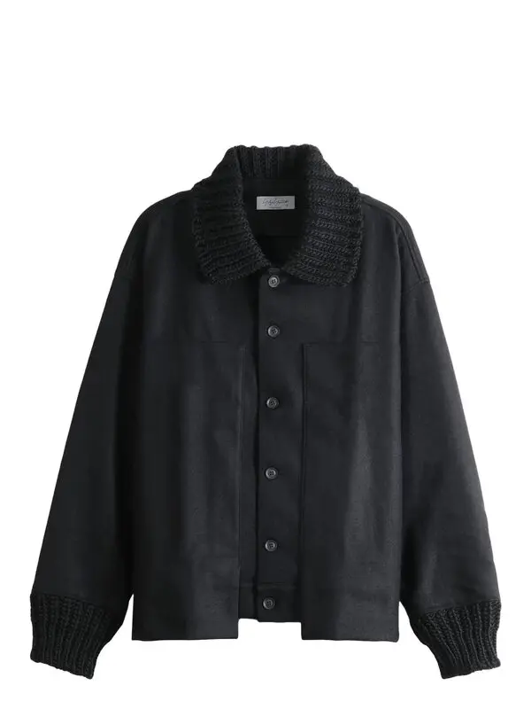 YOHJI YAMAMOTO POUR HOMME Rib Detail Blouson - Black