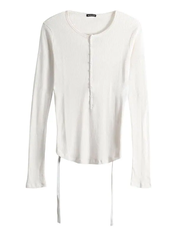 ANN DEMEULEMEESTER Hamar Wrinkled Serafino Top - Cream