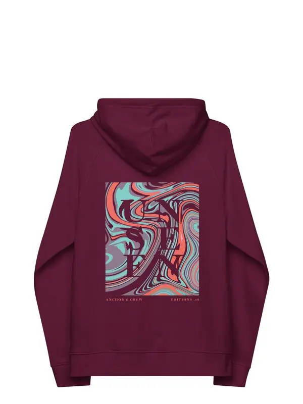 ANCHOR & CREW Burgundy Eighteen Unseen Editions Organic Cotton Hoodie - Red