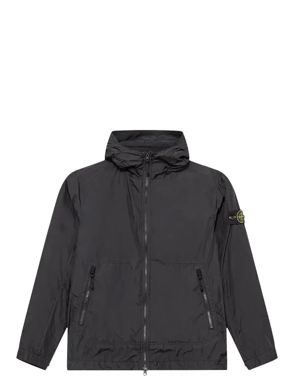 Stone Island Crinkle Reps Light Hooded Jacket - Black