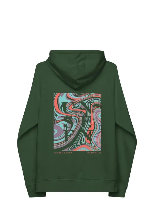 ANCHOR & CREW Bottle Eighteen Unseen Editions Organic Cotton Hoodie - Green