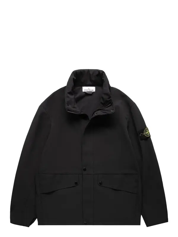 Stone Island Concealable Hood Jacket - Black