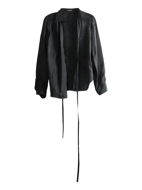 ANN DEMEULEMEESTER Alba Asymmetric Wrap Shirt - Black