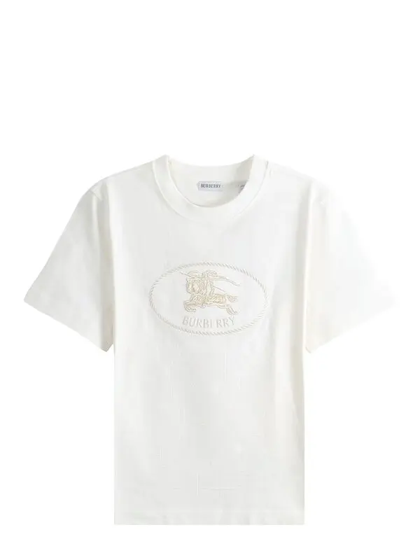 Burberry Frankie Vlvt Ks Tops 'chalk - Tan