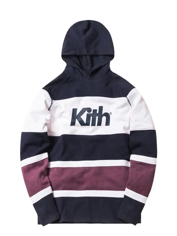Kith Delk Paneled Hoodie 'navy - Blue
