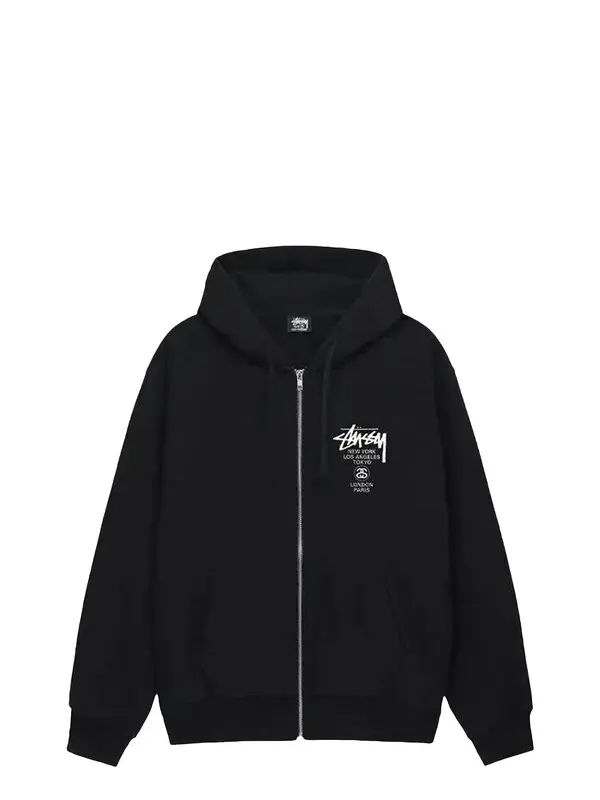 StÜssy World Tour Zip Hood - Black