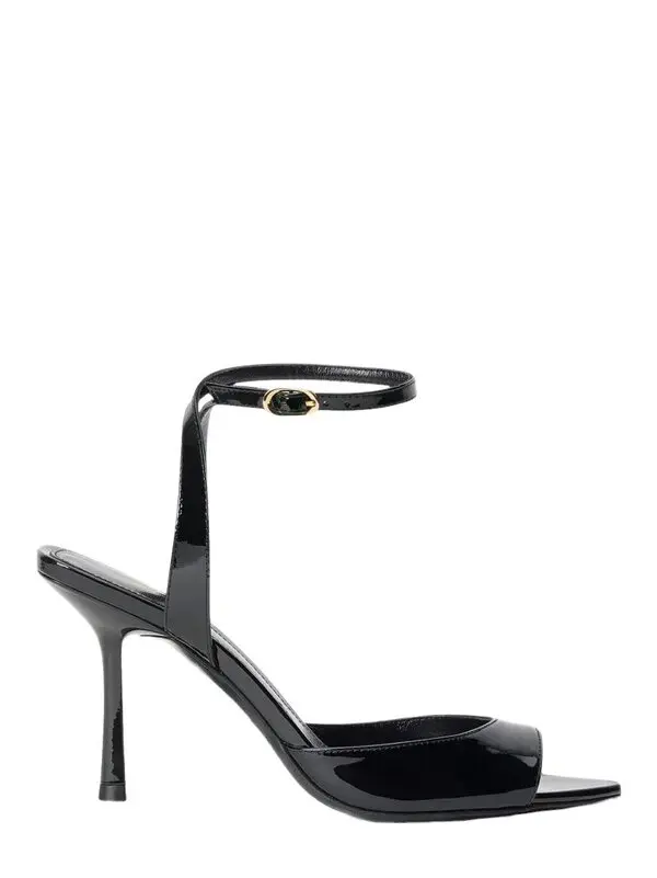 STUART WEITZMAN Lexington Leather Heeled Sandals - Black