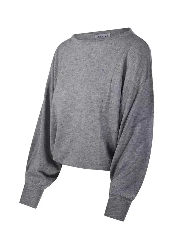 OSCAR THE COLLECTION Dropped-shoulder Crew-neck Sweatshirt - Grey