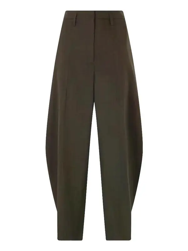 HERSKIND Dante Pleated Tapered Trousers - Brown
