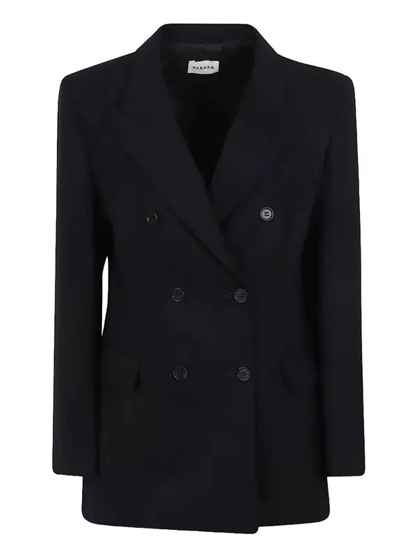 P.a.r.o.s.h Double-breasted Peak-lapel Jacket - Blue
