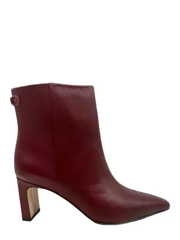 Sam Edelman Saige Leather Ankle Boots - Red