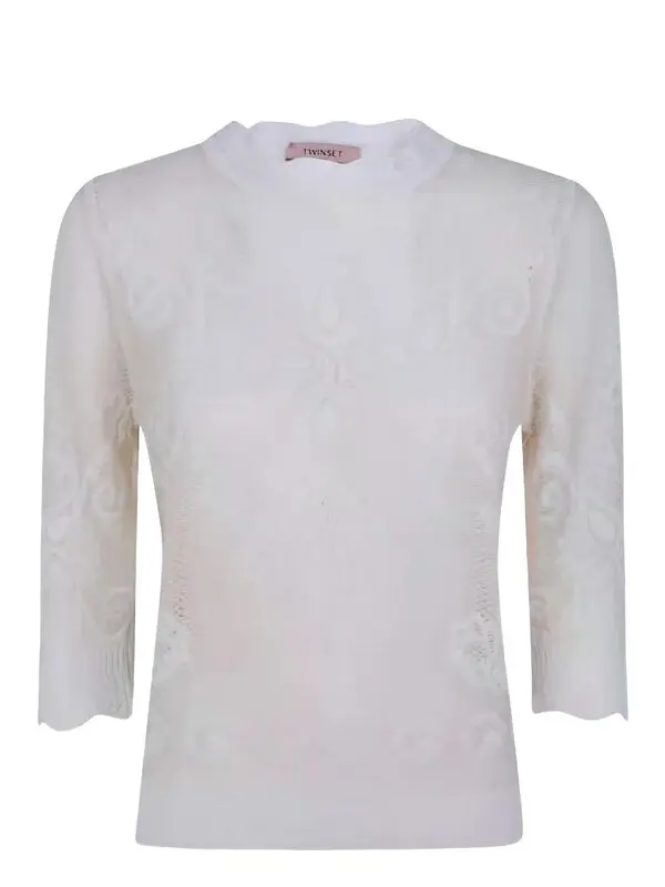 TWINSET Lace-knit Sweater - White