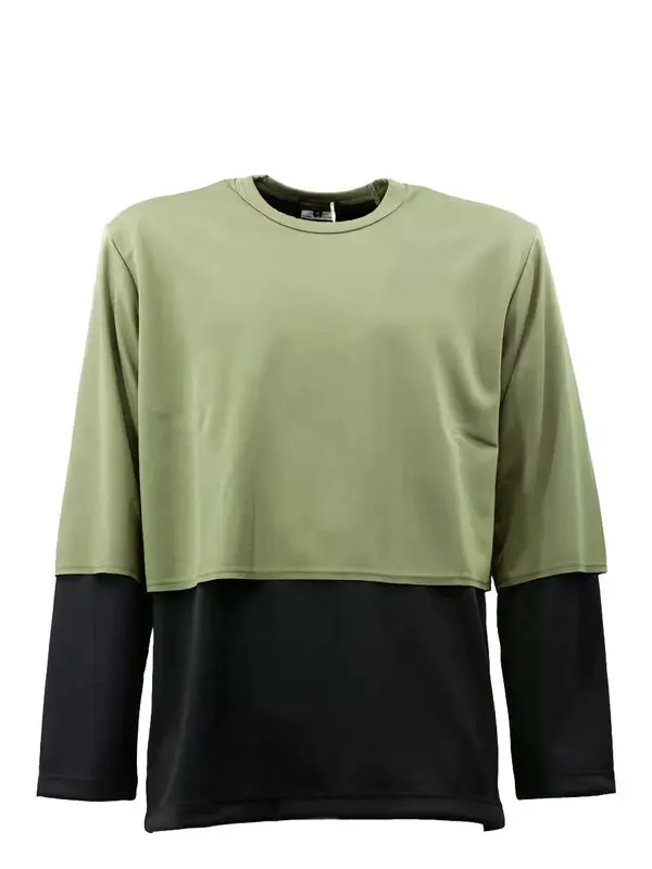 Comme Des Garçons Layered-design Long-sleeve T-shirt - Green
