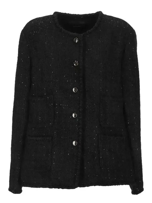 THELAURENT Sequin-embellished Bouclé Jacket - Black