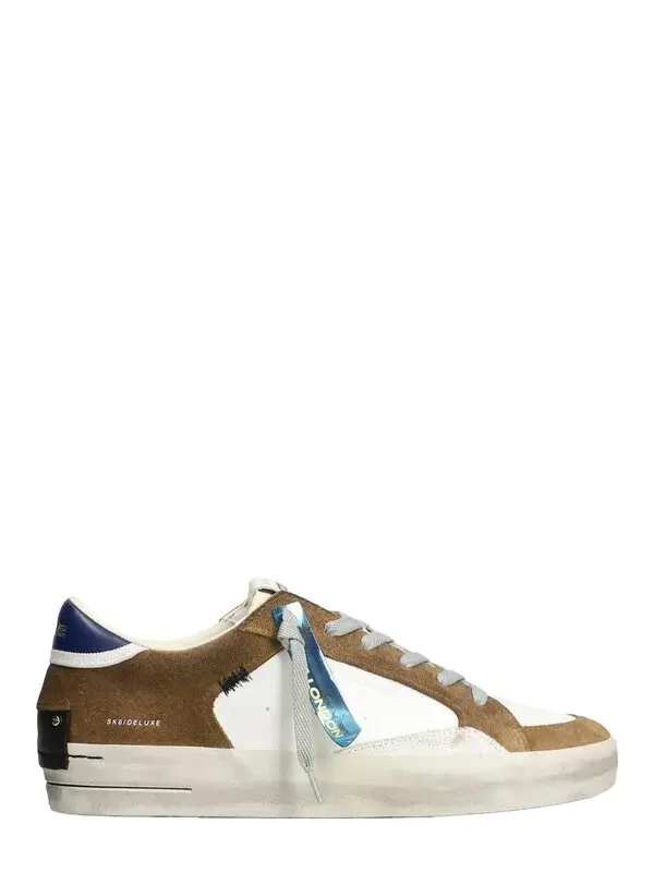 CRIME LONDON Sk8 Deluxe Panelled Sneakers - White
