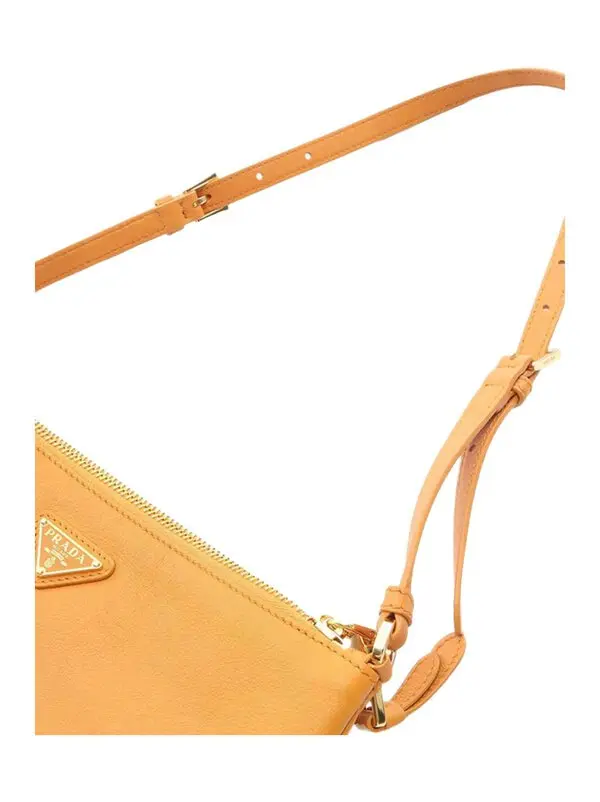 Prada 2013-2026 Soft Grain Crossbody Bag - Orange