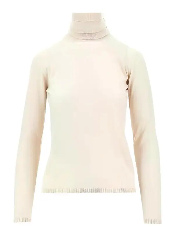 Max Mara Roll-neck Virgin Wool Sweater - Neutrals