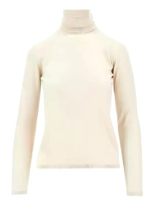 Max Mara Roll-neck Virgin Wool Sweater - Neutrals